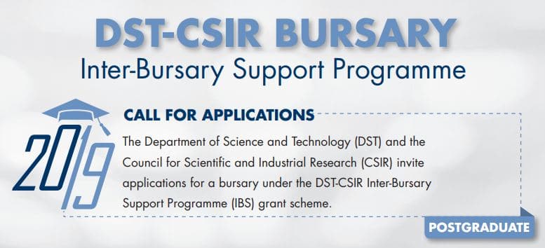 DST-CSIR Postgraduate Bursary Programme for African Students to Study ...