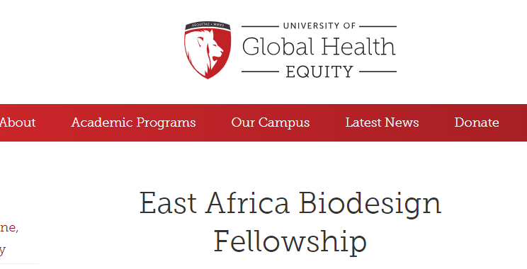 Stanford East Africa Biodesign Fellowship 2025 for East African Countries