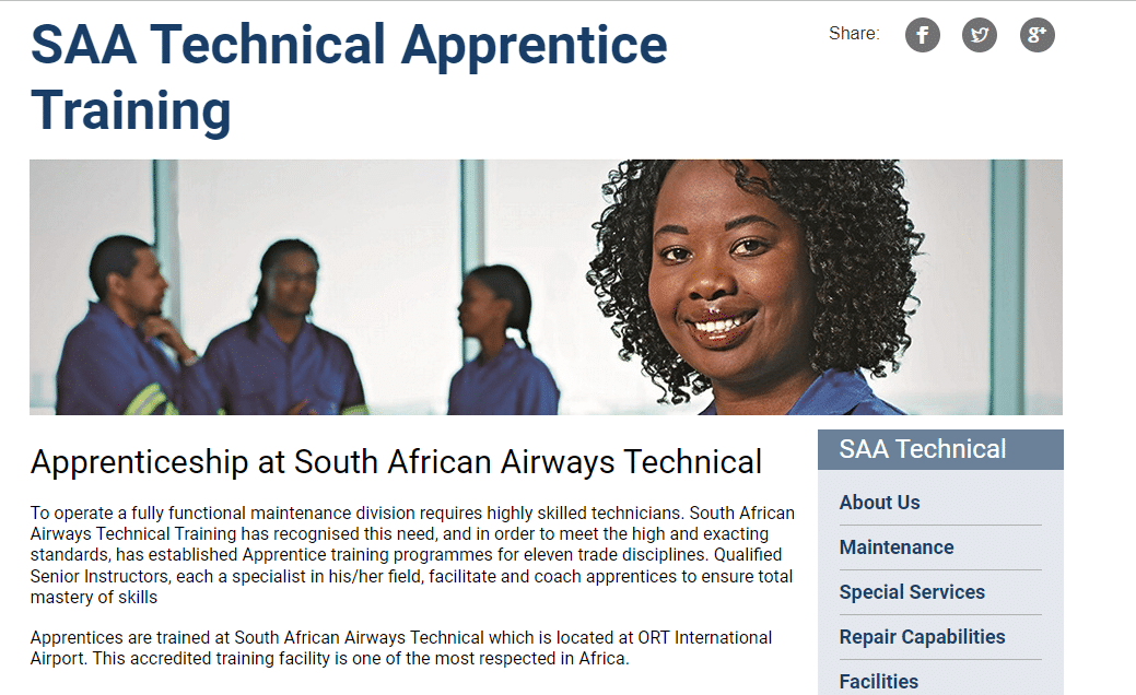 South African Airways SAA Technical Training Apprenticeship 2023 ...