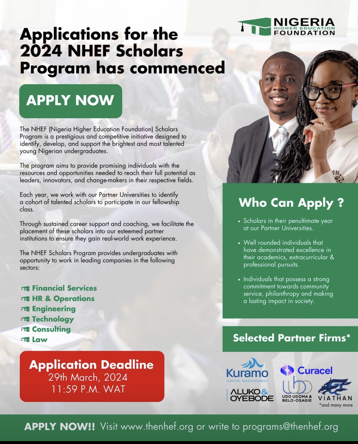 NHEF Scholars Programme 2024 for Undergraduate Nigerian Students