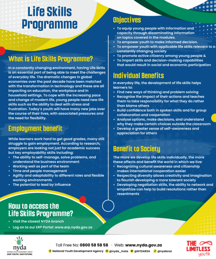 NYDA Life Skills Programme 2024 for Unemployed South Africans