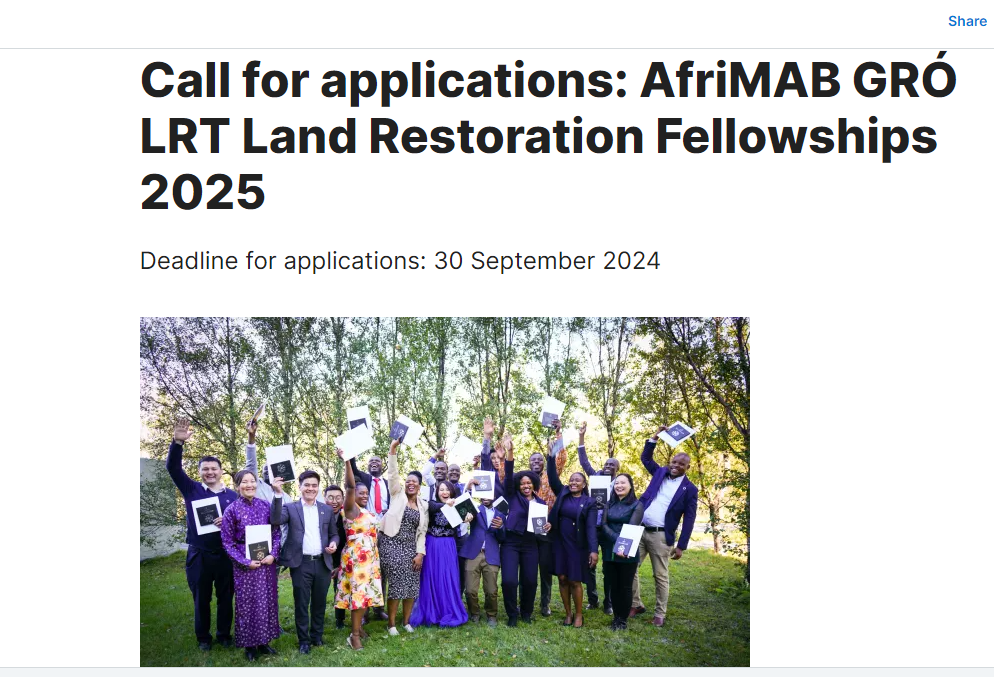 CALL FOR APPLICATIONS: UNESCO AfriMAB GRÓ LRT Land Restoration ...