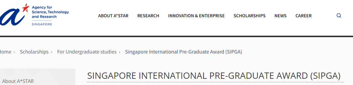 APPLY NOW: Singapore International Pre-Graduate Award (SIPGA) 2025