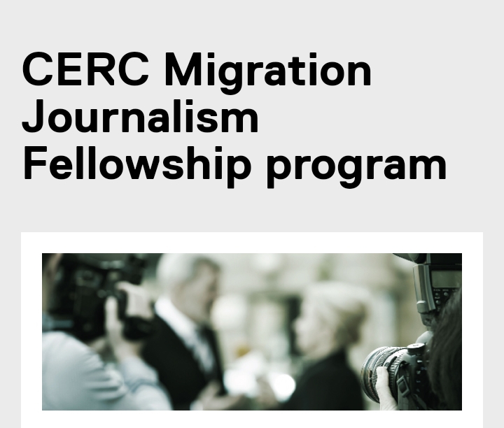 CERC Migration Journalism Fellowship 2025 at Toronto Metropolitan University For Journalists ...