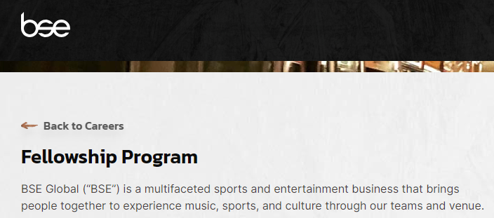 BSE Global Fellowship Program For Graduates in the Sports and ...
