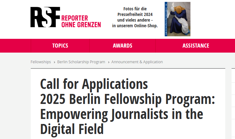 Call for Applications 2025 Berlin Fellowship Program: Empowering ...