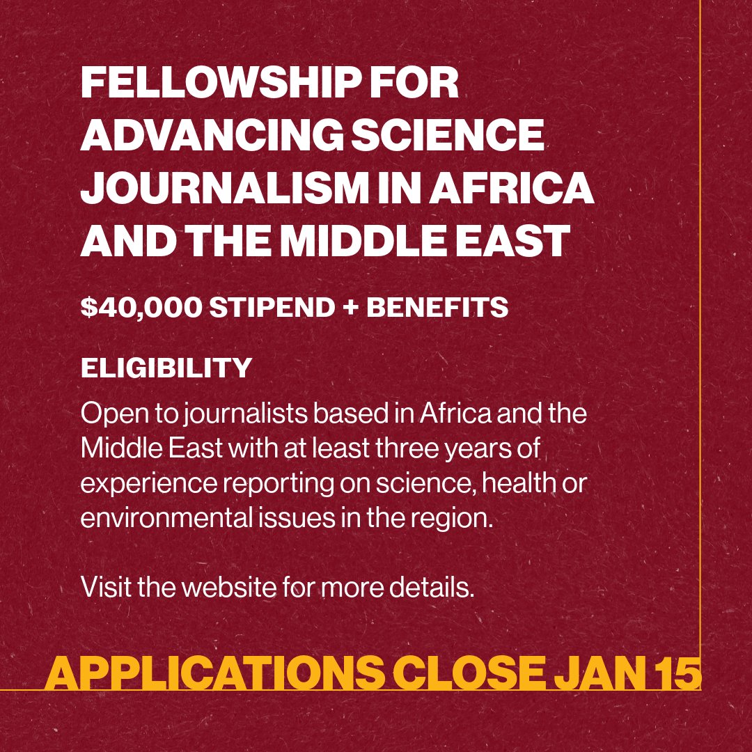 MIT Fellowship for Advancing Science Journalism in Africa and the Middle East 2025 - Call for ...