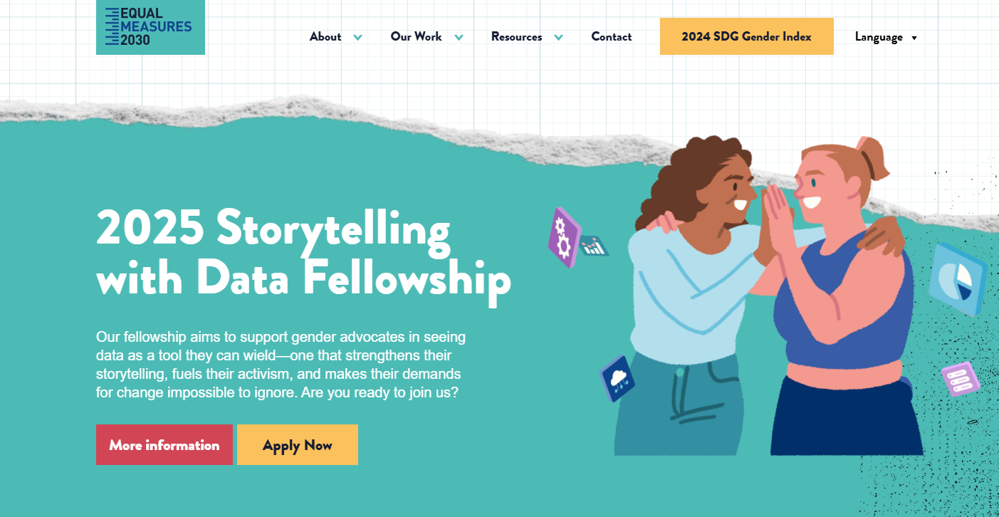 Equal Measure 2025 Storytelling with Data Fellowship For Feminist Advocate Storytellers ($500 ...