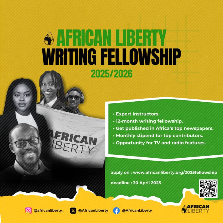African Liberty Writing Fellowship program 2025 for African Writers
