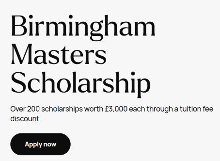 Birmingham Masters Scholarship Announces Over 200 Awards worth £3,000 ...